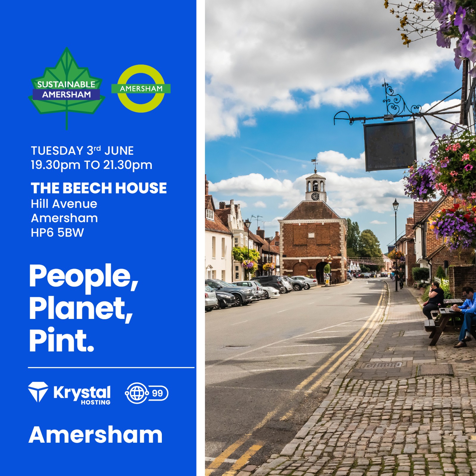 People, Planet, Pint (social) event - 3rd June - Sustainable Amersham